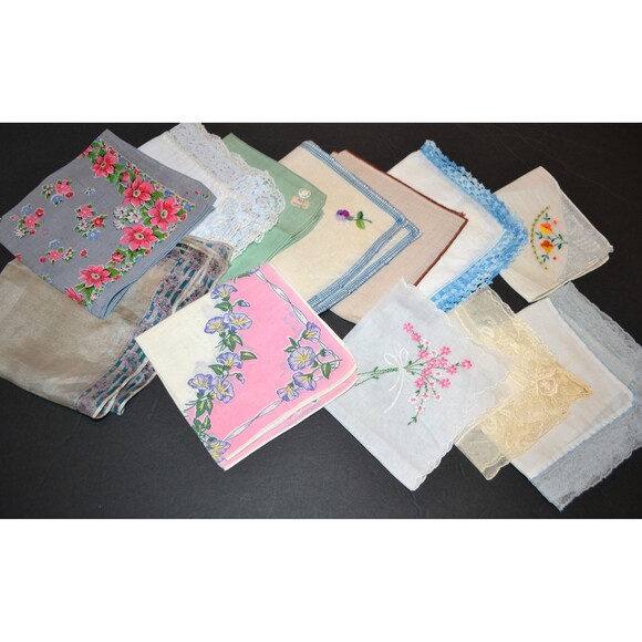 Accessories | Vintage Hankies Charming Mix Up Of Twelve | Poshmark
